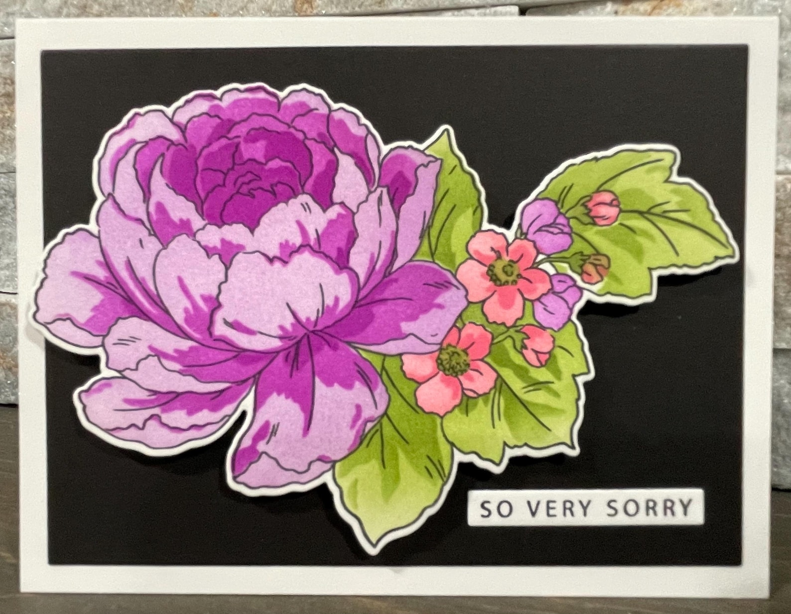 So Sorry Purple & Pink Flowers - Etsy