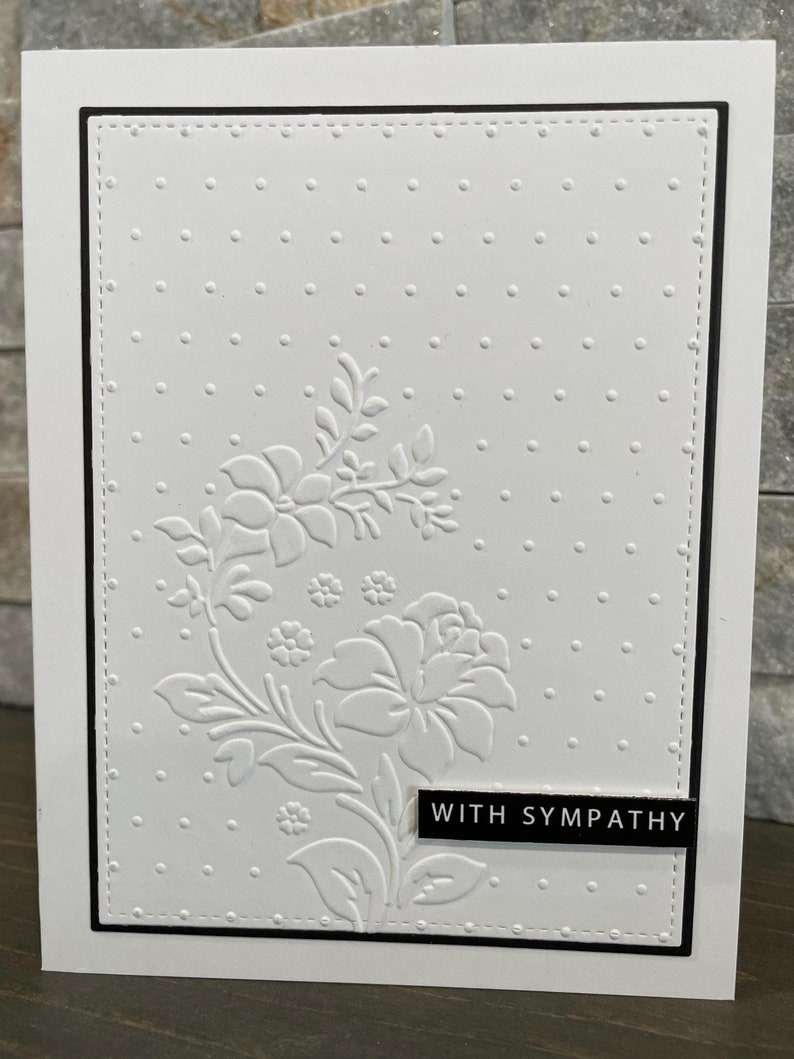 Embossed Floral Sympathy - Etsy