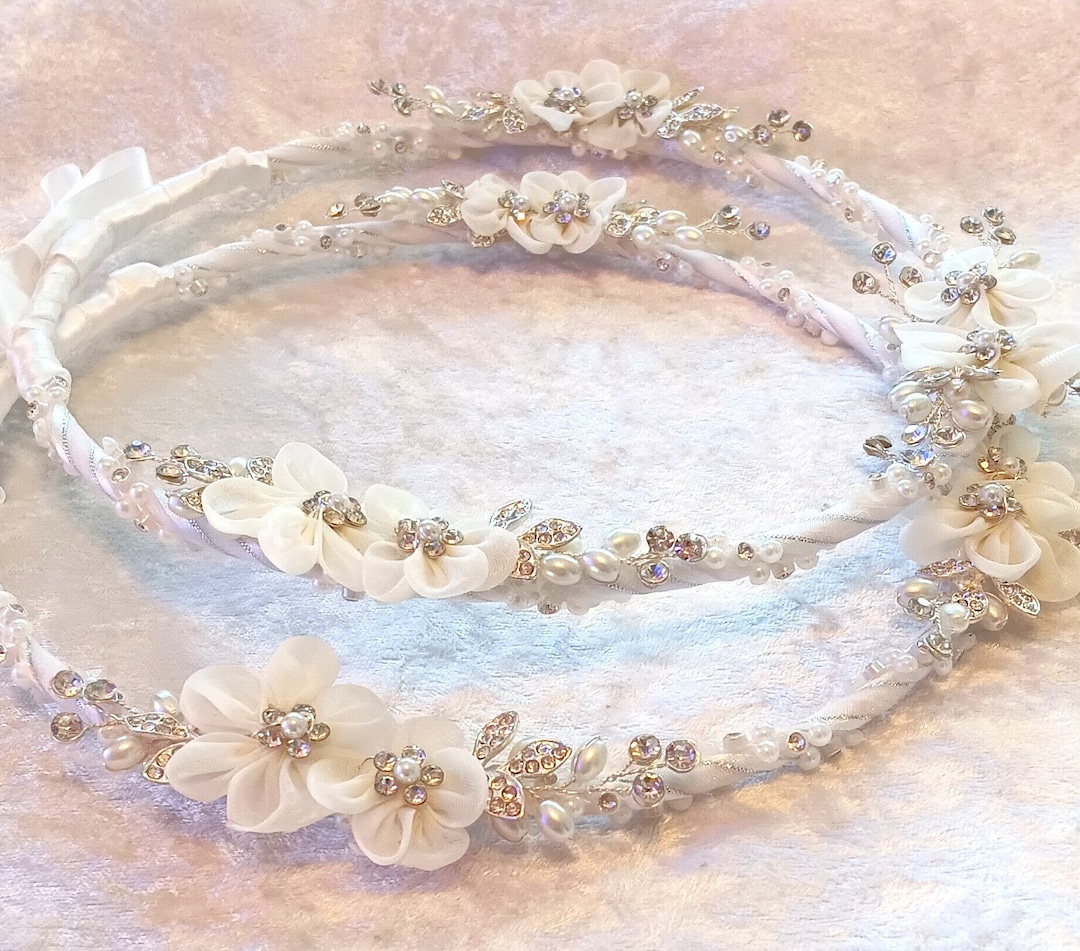 Stefana Crown Set, Greek Stefana, Stephana Crowns, Orthodox Wedding ...
