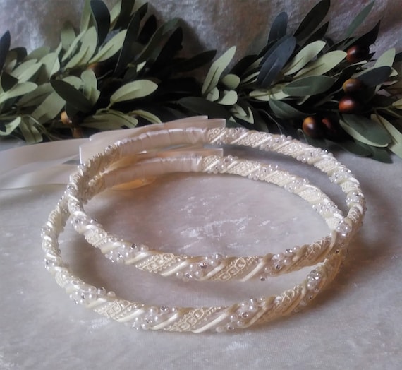 Stefana Crowns Greek Wedding Crowns Greek Stefana Orthodox - Etsy