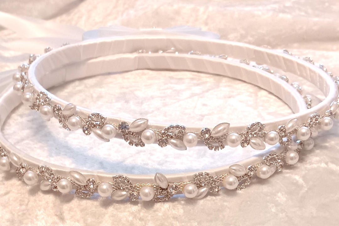 Greek Stefana Crowns, Original Design Stefana, Pearl Crystal Leaf ...