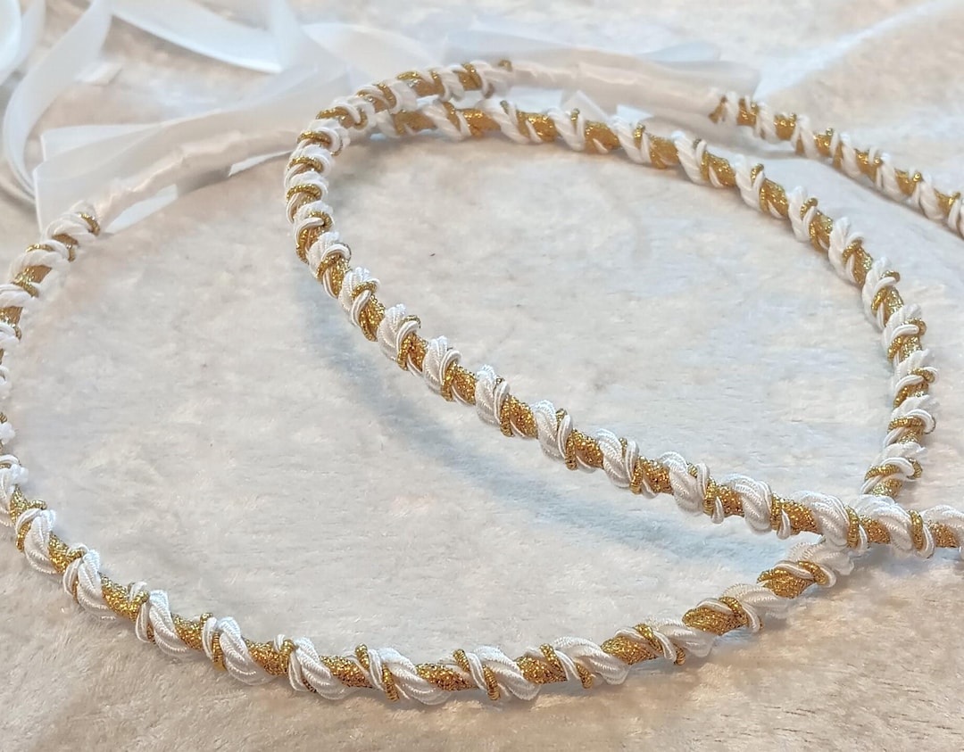Stefana, Greek Orthodox Wedding Crowns, Simple Stefana, White Silver ...