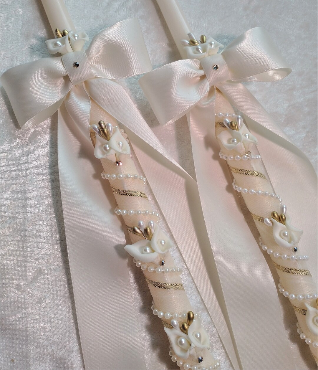 Wedding Lambathes Calla Lily Candles Greek Wedding Candle - Etsy