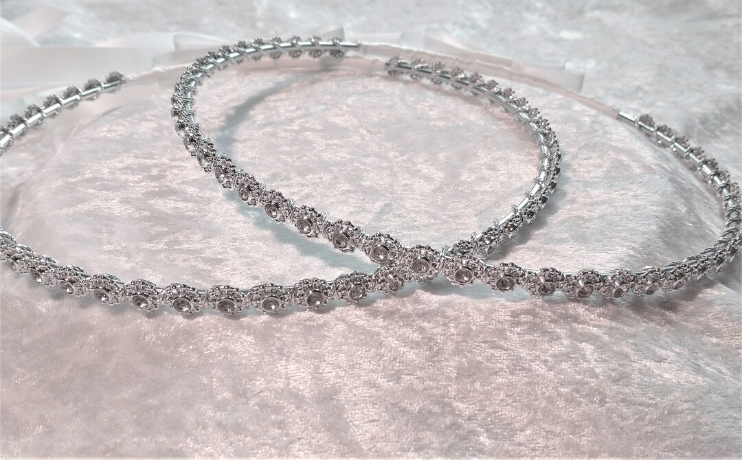 Silver Stefana, Orthodox Wedding Crowns, White Greek Stefana Crowns ...