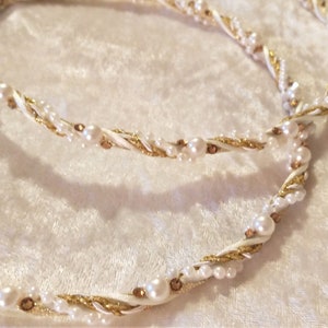 Stefana Set, Orthodox Wedding Crowns, Greek Stephana, Rhinestone Pearl ...