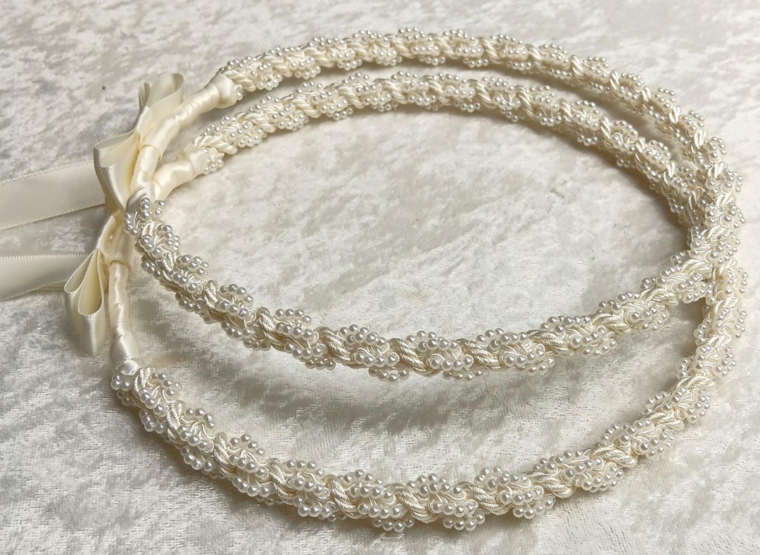 Ivory Pearl Stefana Crowns, Greek Wedding Crowns, Wedding Stefana ...