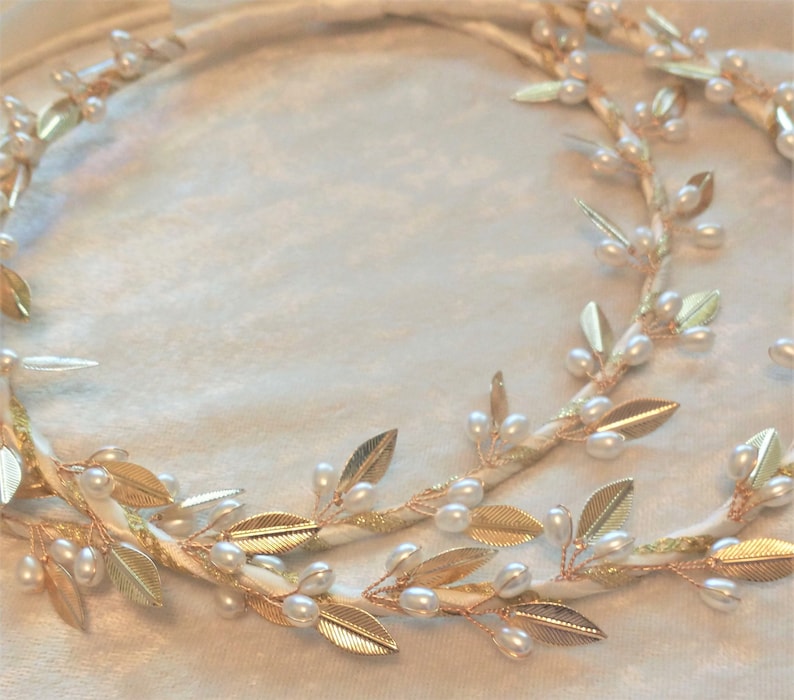 Greek Stefana / Orthodox Wedding Crowns / Gold Leaf Stefana / - Etsy