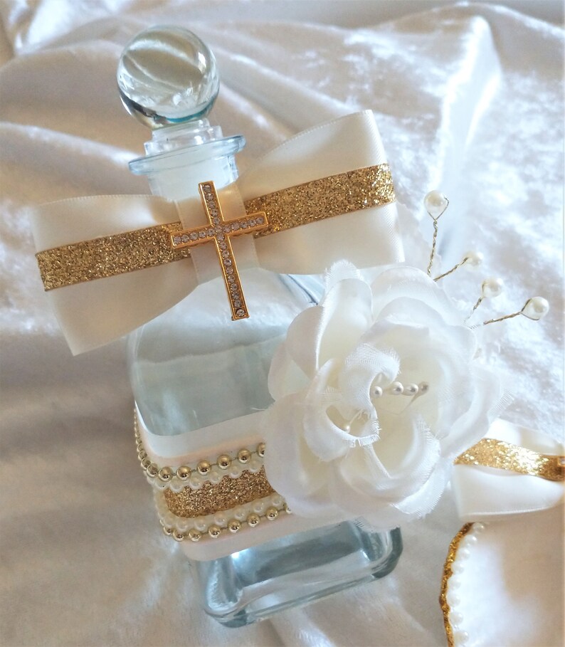 Greek Baptism Set - Baptism Oil Bottle & Soap Dish - Orthodox Baptism ...