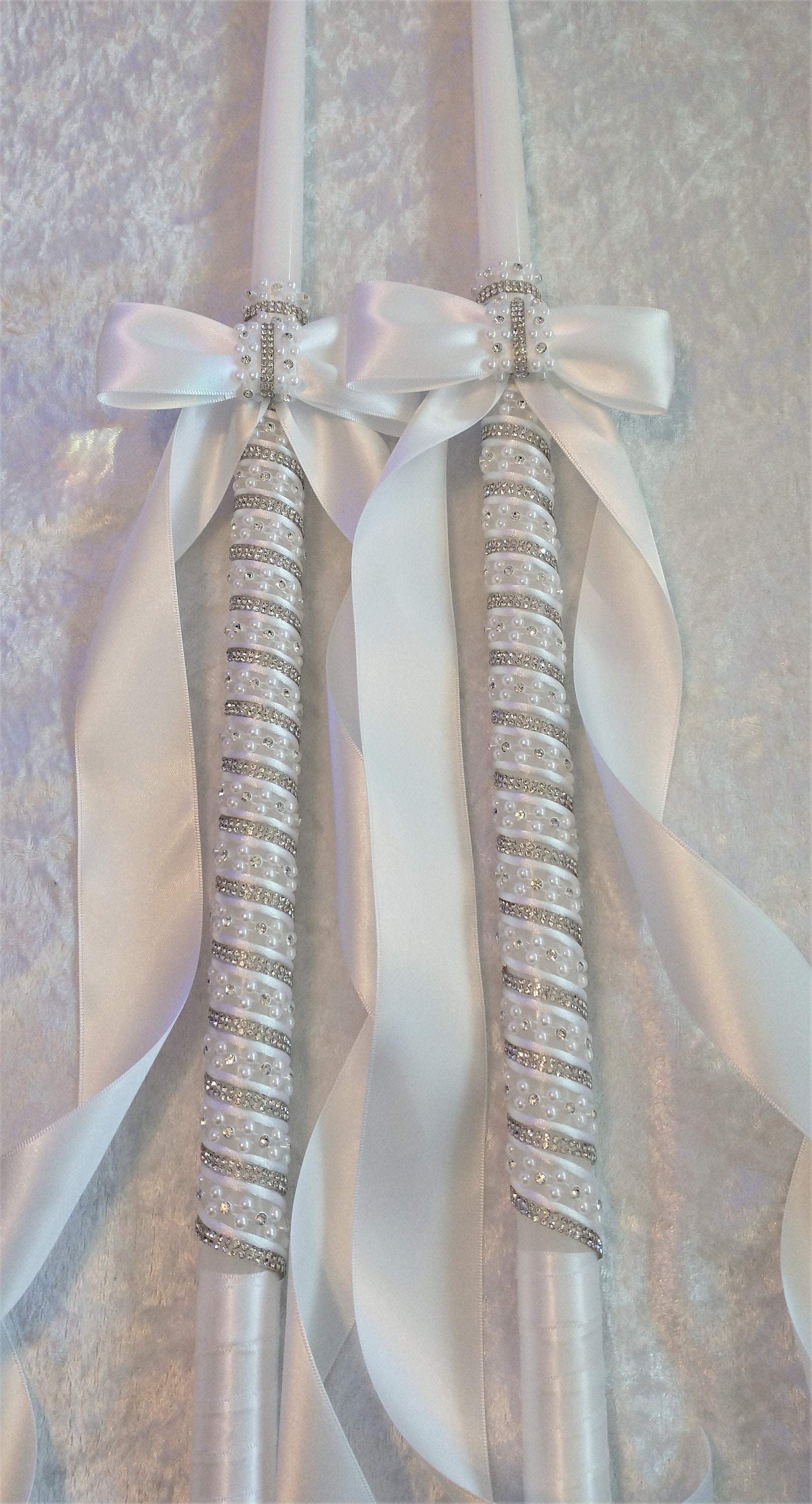 Greek Wedding Candle Set, Orthodox Wedding Candles, Greek Lambades ...