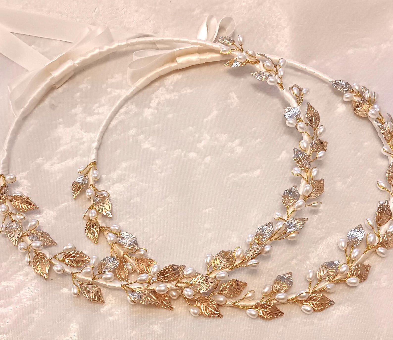 Greek Stefana / Orthodox Wedding Crowns / Gold Leaf Stefana / Stephana ...