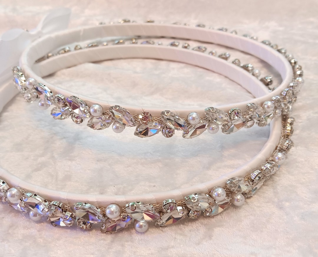 Greek Stefana Pearl and Rhinestone, Stefana Tiara, Greek Orthodox ...