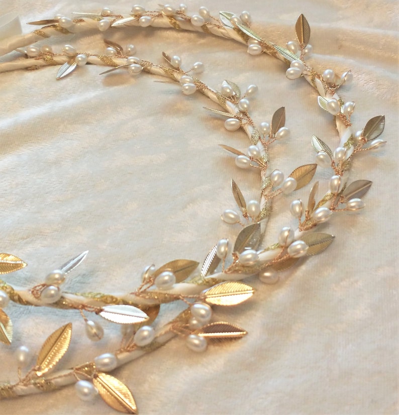 Greek Stefana / Orthodox Wedding Crowns / Gold Leaf Stefana / - Etsy