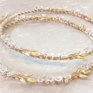 Stefana Crowns, Greek Wedding Stefana, Gold Leaf Stefana, Greek ...