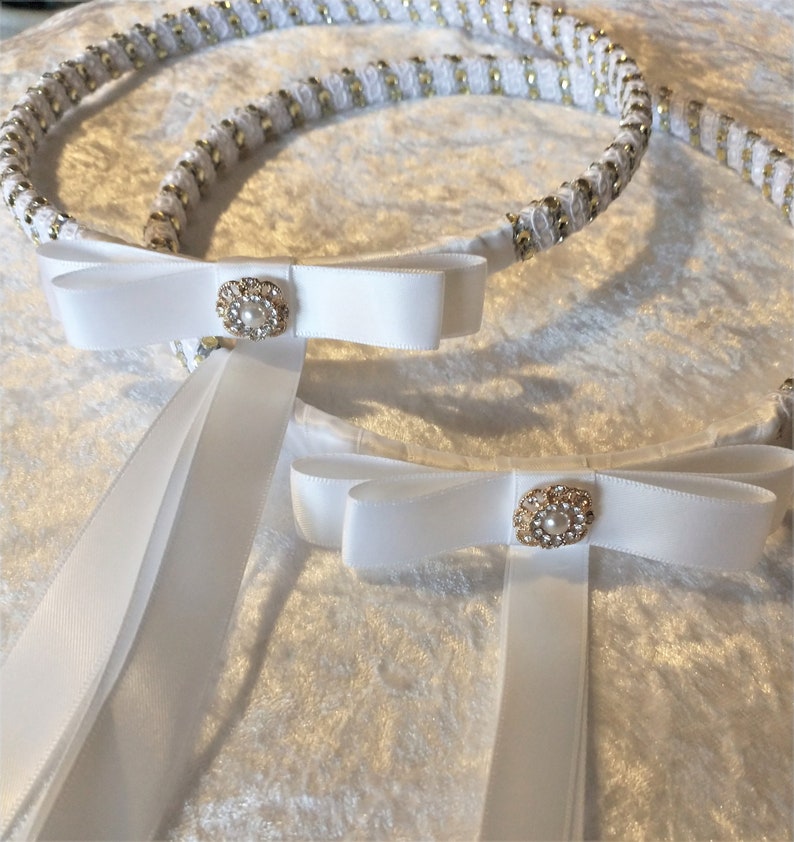 Stefana Crowns, Greek Orthodox Wedding, White, Ivory, Silver, Gold ...