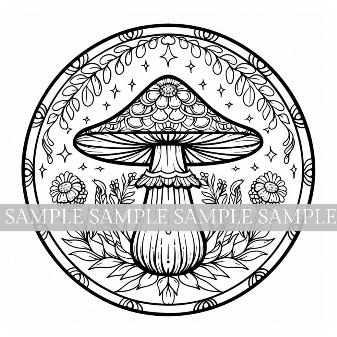 Mushroom Coloring Book: Relaxing Fungi Coloring Pages - Etsy
