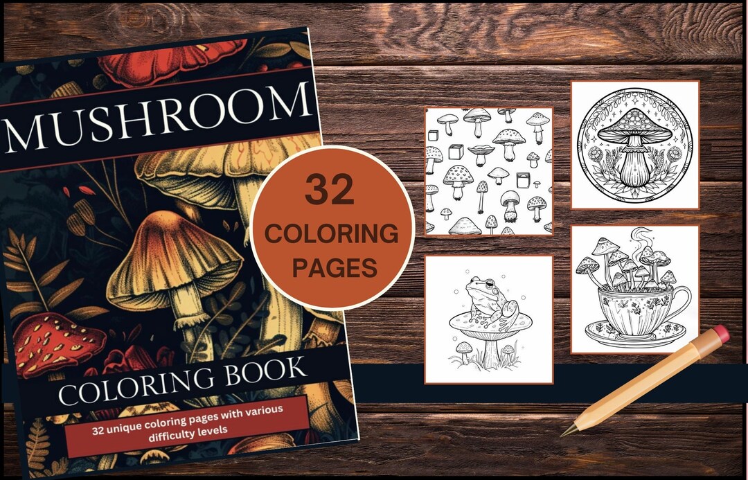 Mushroom Coloring Book: Relaxing Fungi Coloring Pages - Etsy