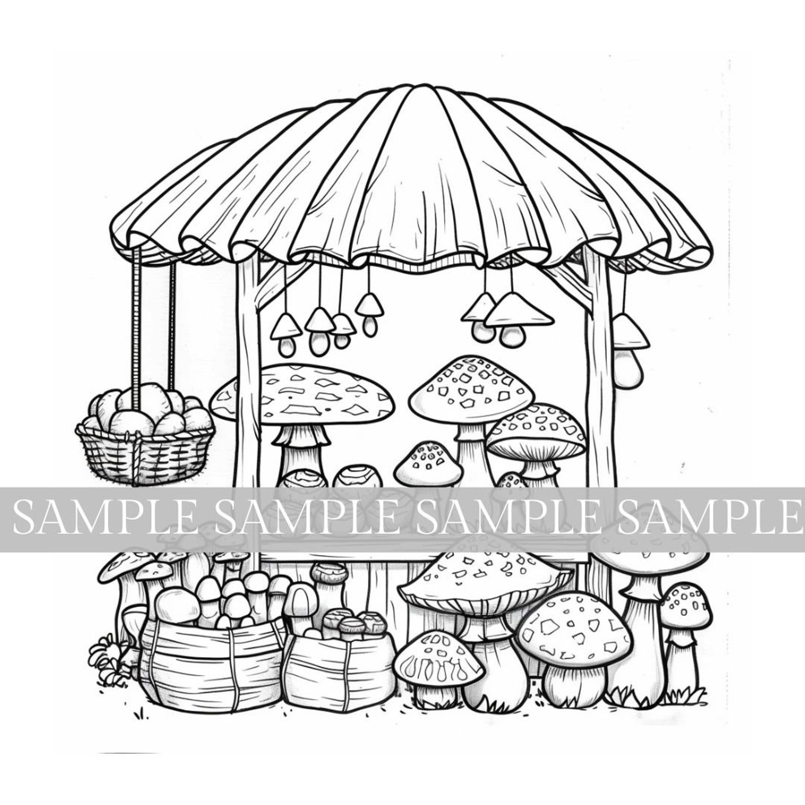 Mushroom Coloring Book: Relaxing Fungi Coloring Pages - Etsy