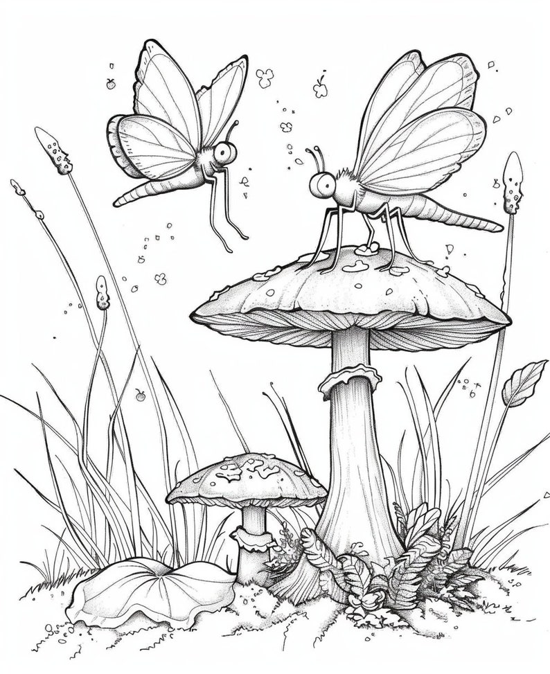 Mushroom Coloring Book: Relaxing Fungi Coloring Pages - Etsy