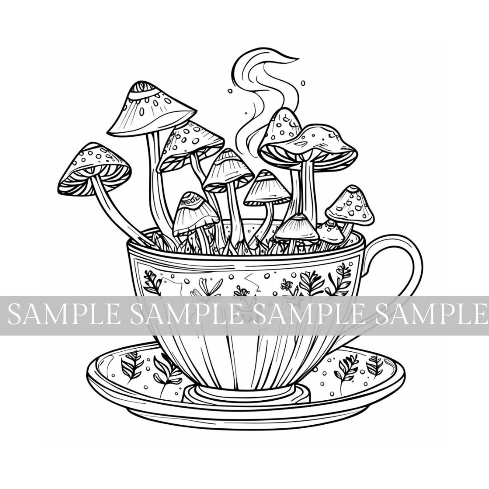 Mushroom Coloring Book: Relaxing Fungi Coloring Pages - Etsy