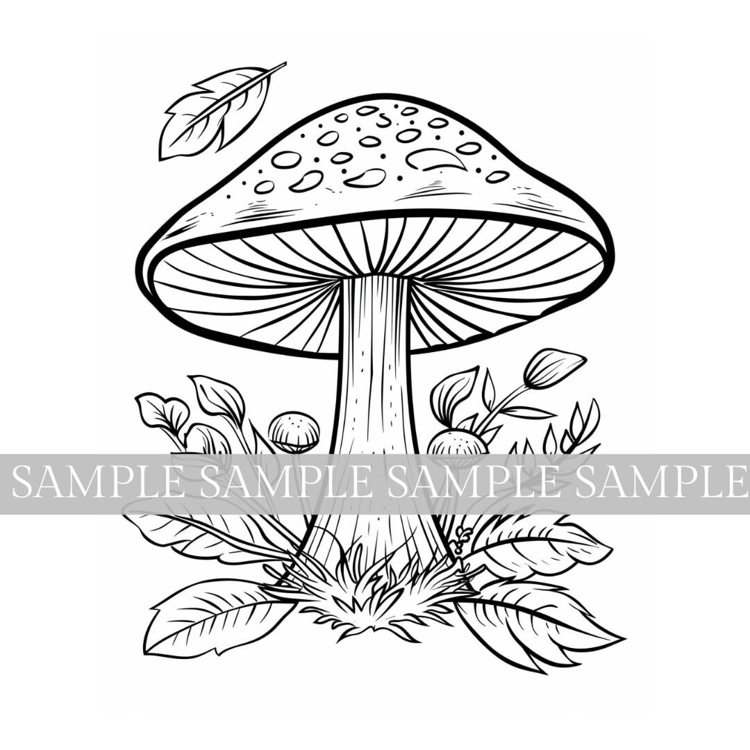 Mushroom Coloring Book: Relaxing Fungi Coloring Pages - Etsy