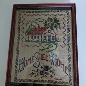 Home Sweet Home Sampler Beautiful Frame Newly Reframed - Etsy