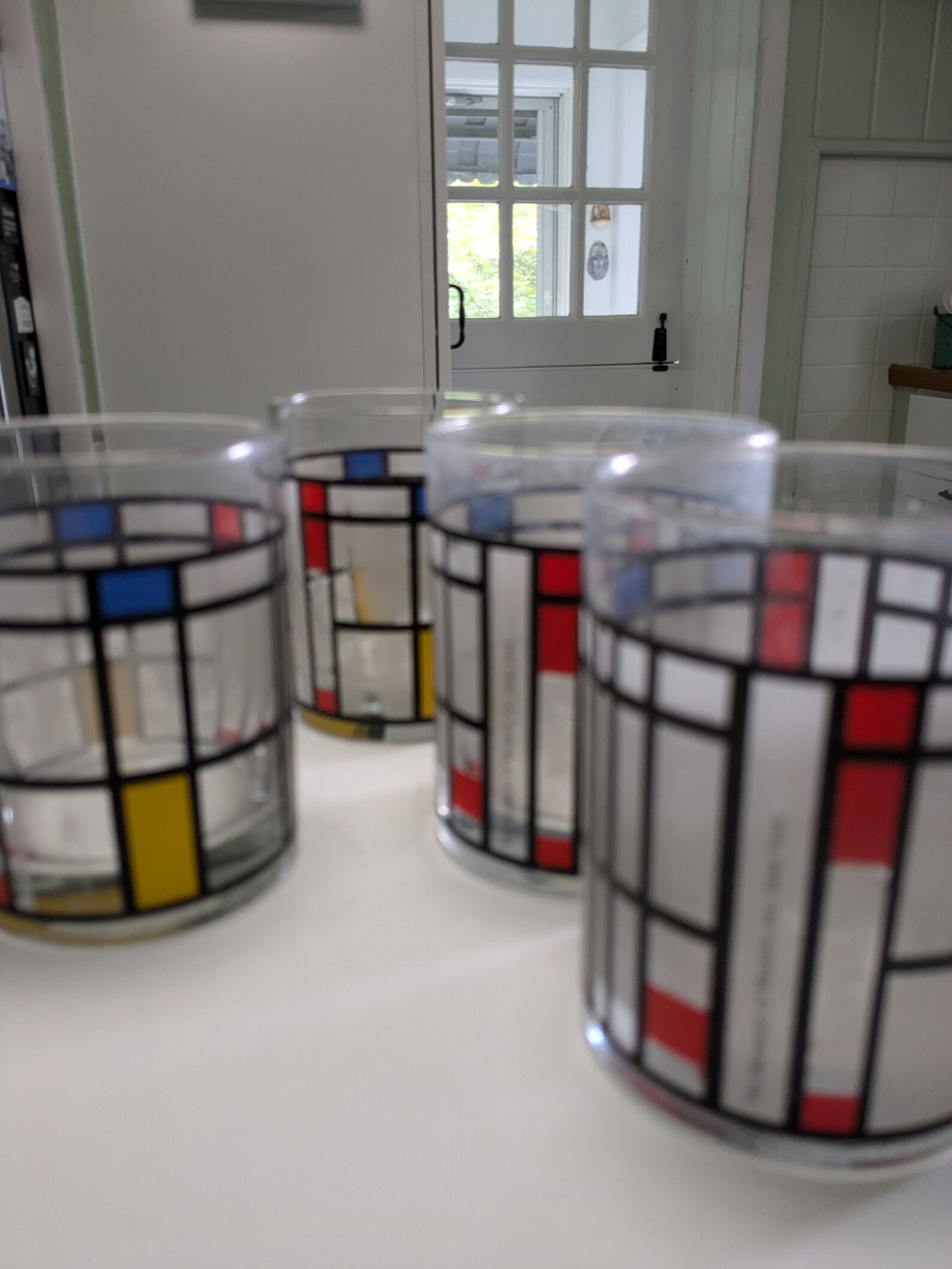 Four Mondrian Rocks Glasses Moma Exhibition 2017 RARE - Etsy