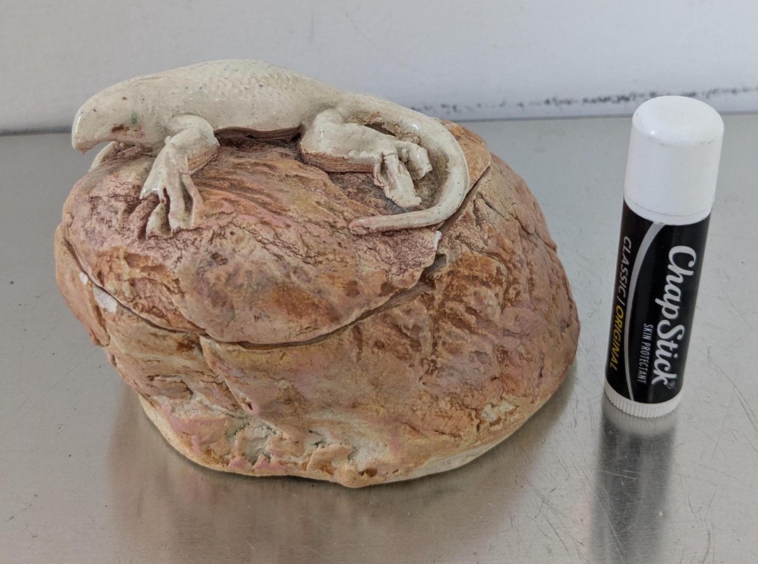 Artist Signed Lizard Ceramic Trinket Box - Tucson Art - Etsy