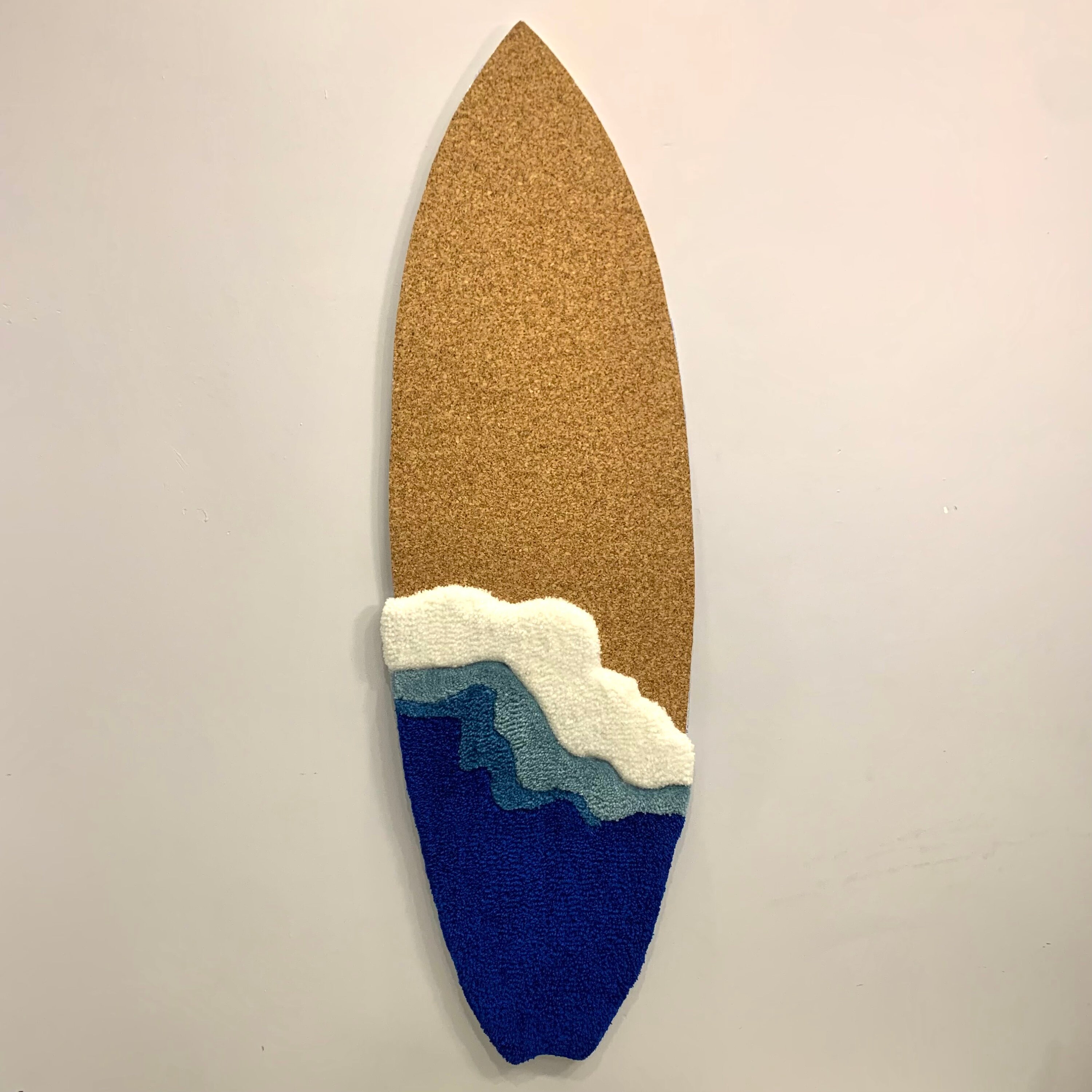 Surf Board Pin Board Framed With Tufted Yarn - Etsy