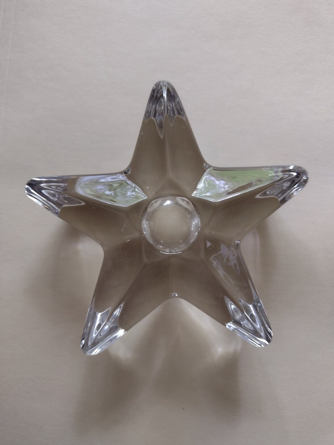 Cambridge Crystal Star Candle Holder, IT GLOWS Under UV Light! - Etsy