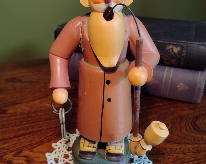 Vintage German Wooden MONK Smoking Pipe Carrying Keys Incense Burner - Etsy