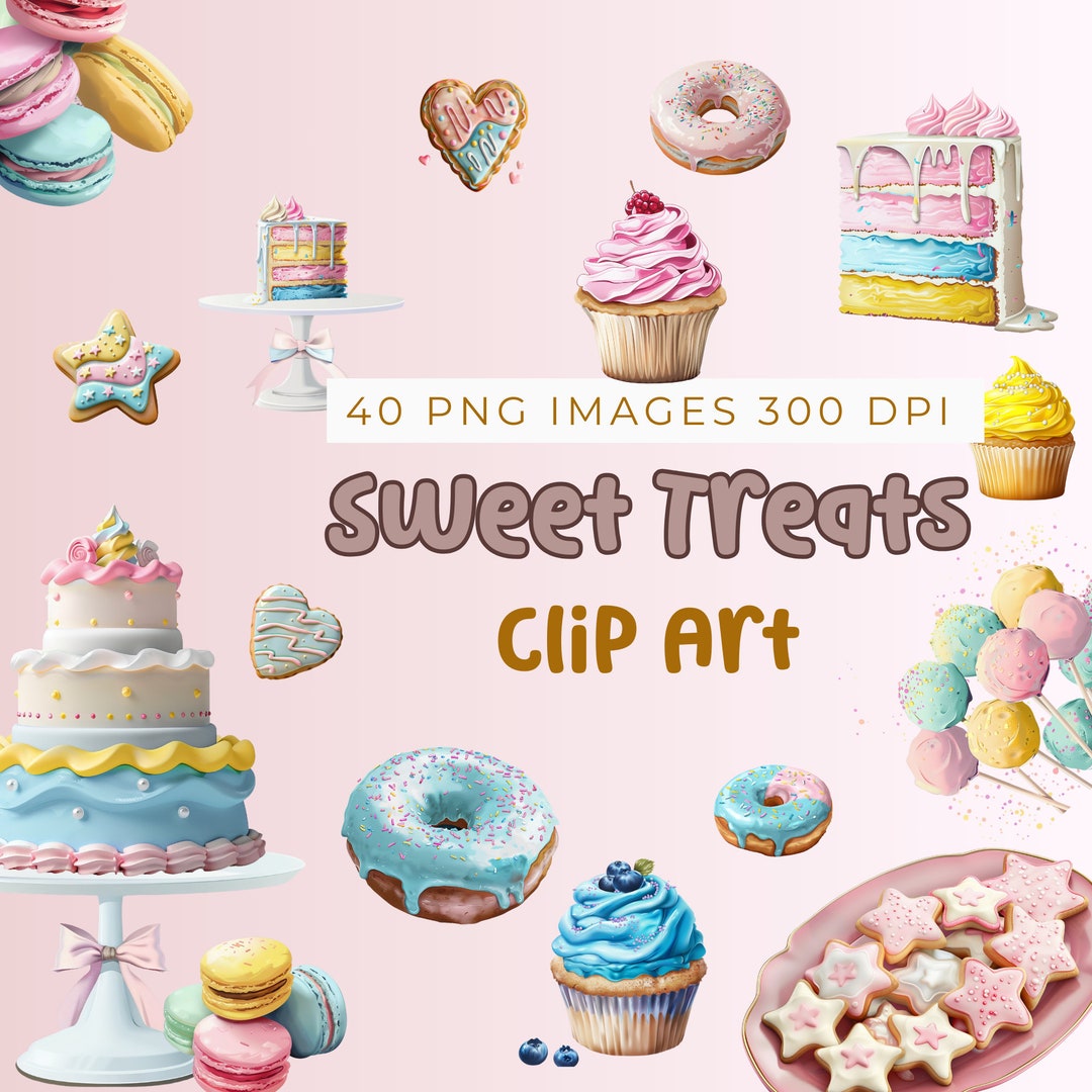 Sweet Treats Clip Art Commercial Licence Digital Download Candy PNG ...