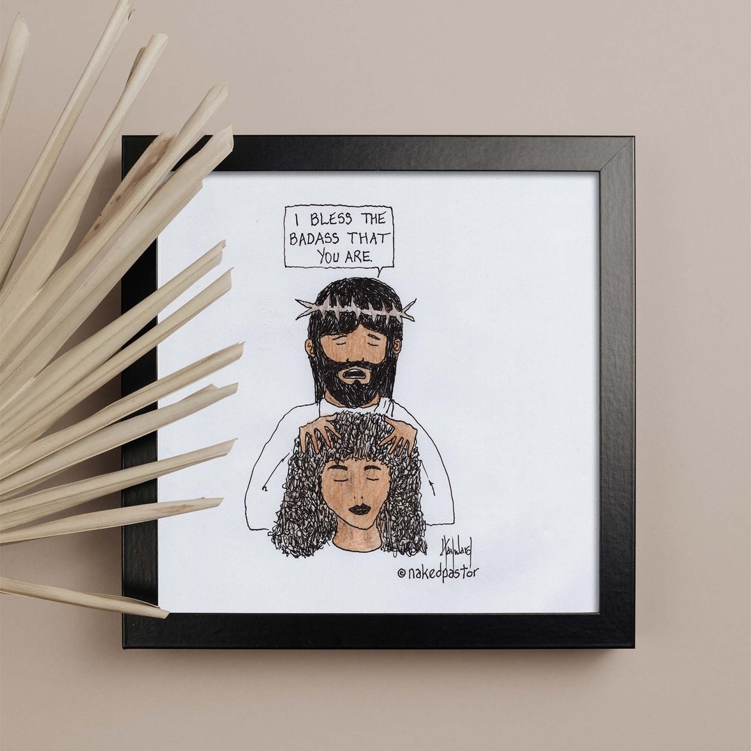 Women in Church Artwork: Jesus Blessing Badass Woman, Female Pastor ...