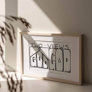 Two Views of God and Church Printable Religious Art | Christian Wall ...