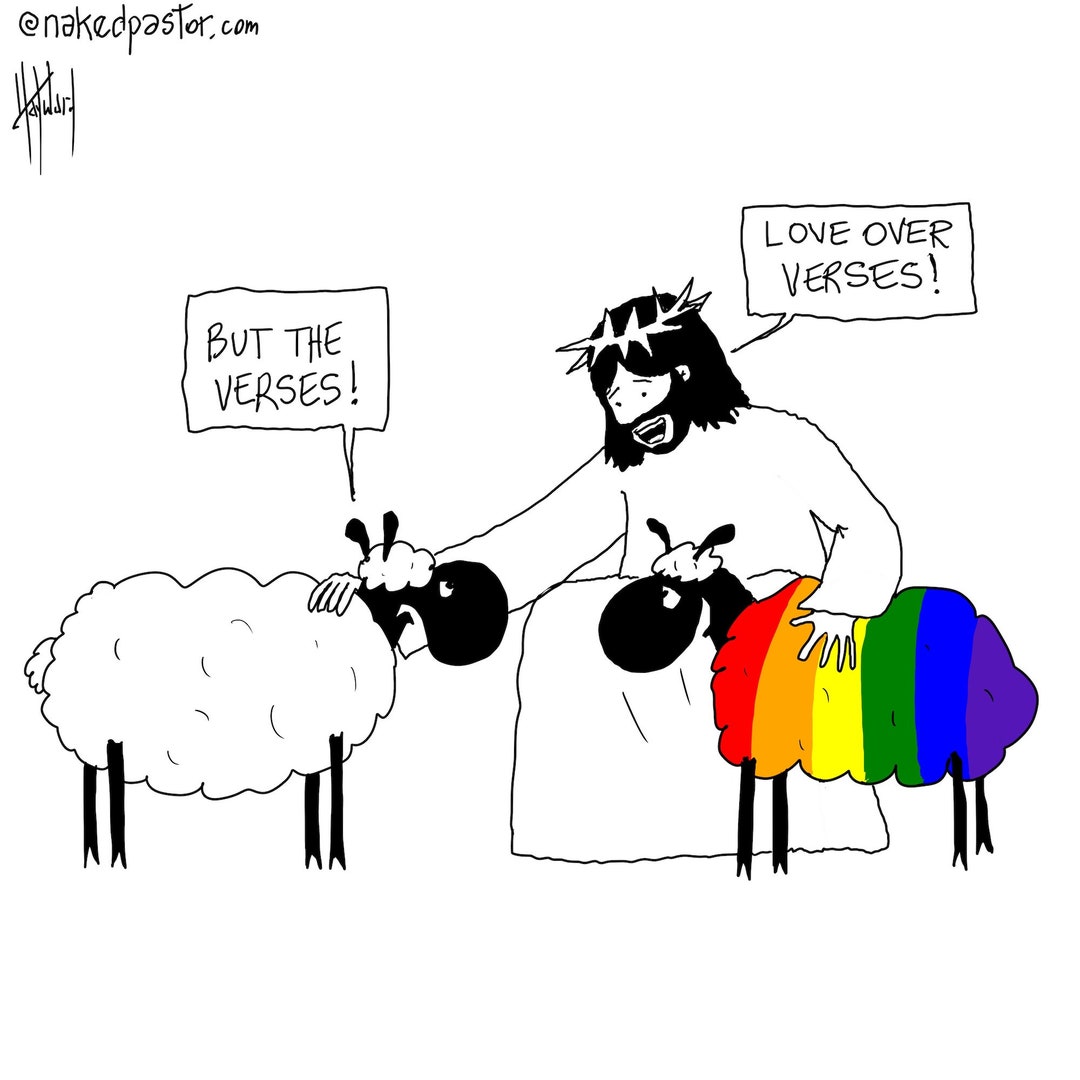 LGBTQ Christian Art Queer Jesus Poster Love Over Verses - Etsy