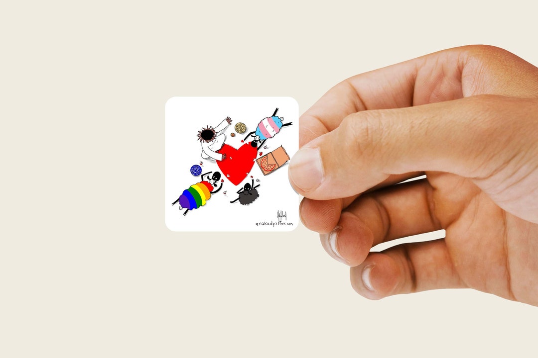 Puzzle of Love Sticker | Jesus Gay Pride Sticker | Laptop Stickers ...