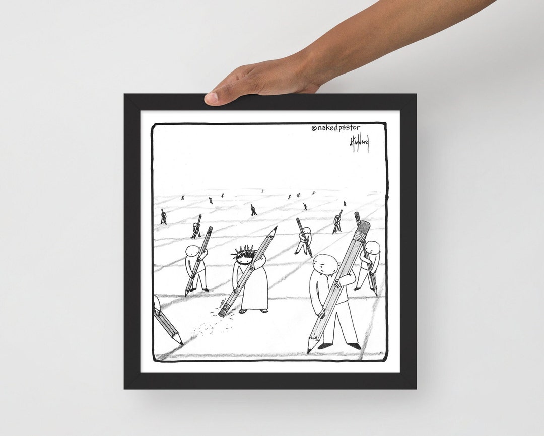Framed Jesus Art Print: Erasing Division, Promoting Inclusion - Etsy