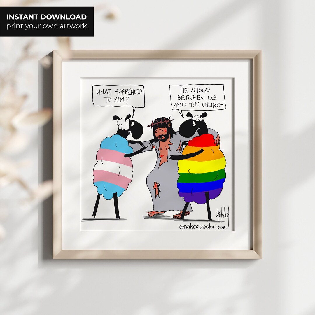 Jesus Stood Between Me and the Church - Transgender LGBTQ Christian Art ...