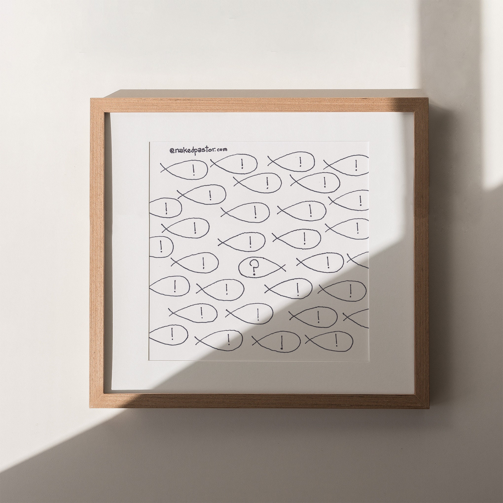 Swimming Fish Art Print: Questioning Conformity, Inspirational Wall Art ...