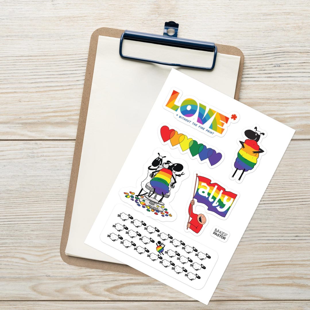 LGBTQ Sticker Pack, Rainbow Pride Sticker Set, Queer Joy Decals, Love ...