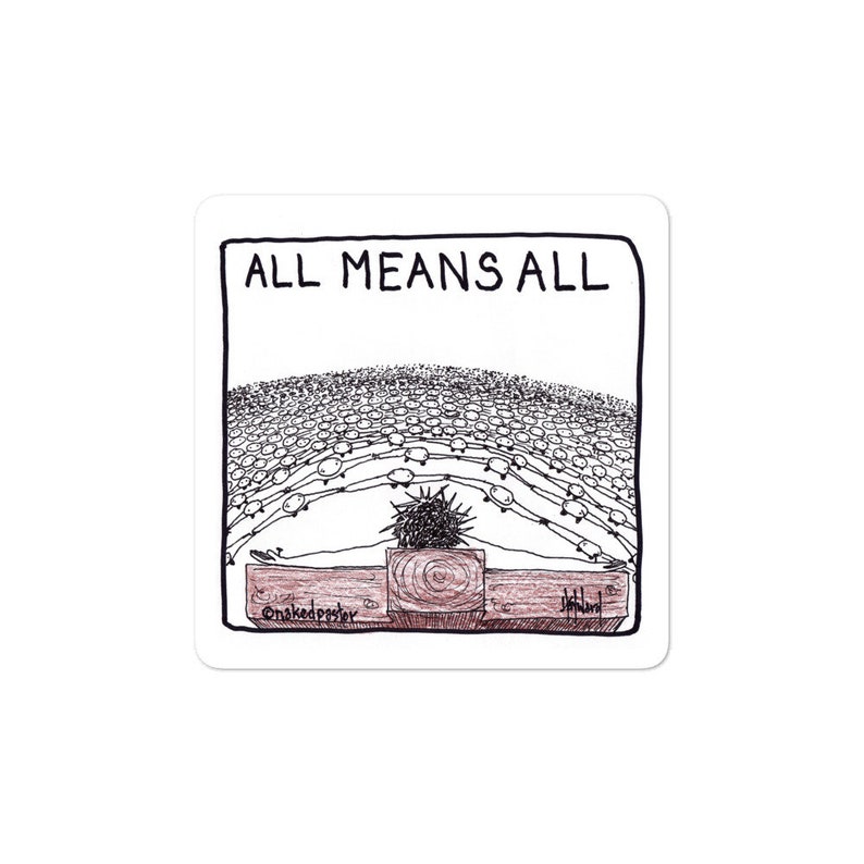 All Means All Sticker: Inclusive Jesus, BLM Christian Decal - Etsy