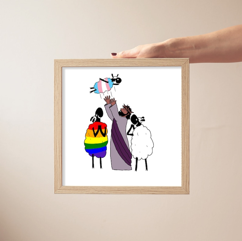 LGBTQ Family and Jesus Printable Art Queer Christian Parent - Etsy