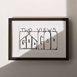 Two Views of God and Church Printable Religious Art | Christian Wall ...