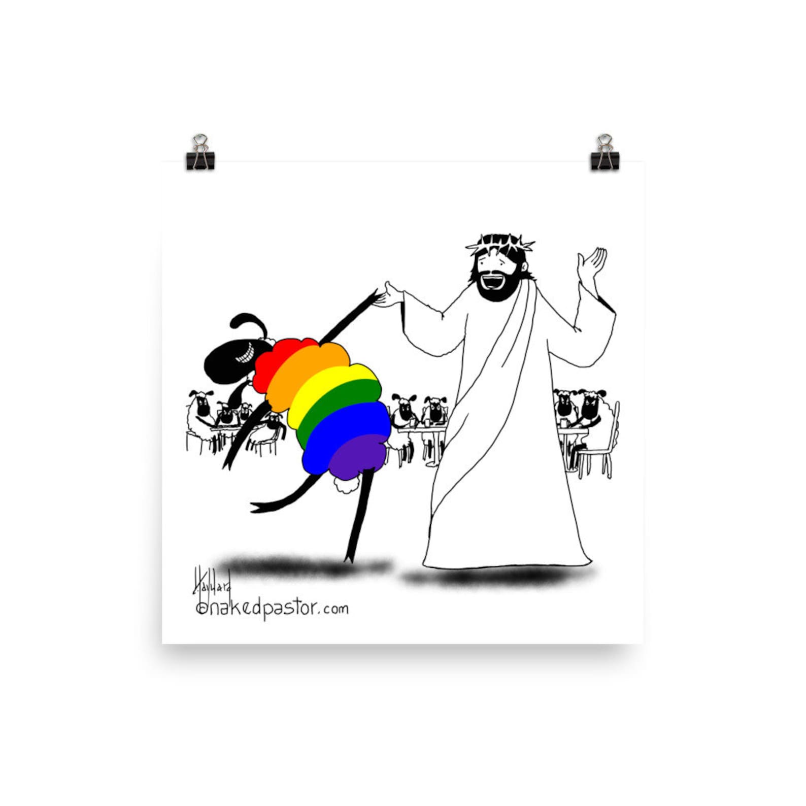 Printable Queer Christian Art Jesus Dances With the LGBTQ - Etsy