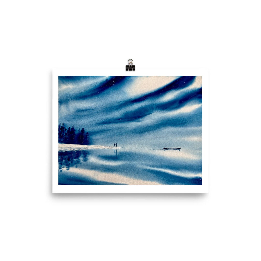 We Will Not Go Back Watercolor Print, Wall Art, Solitude Landscape ...