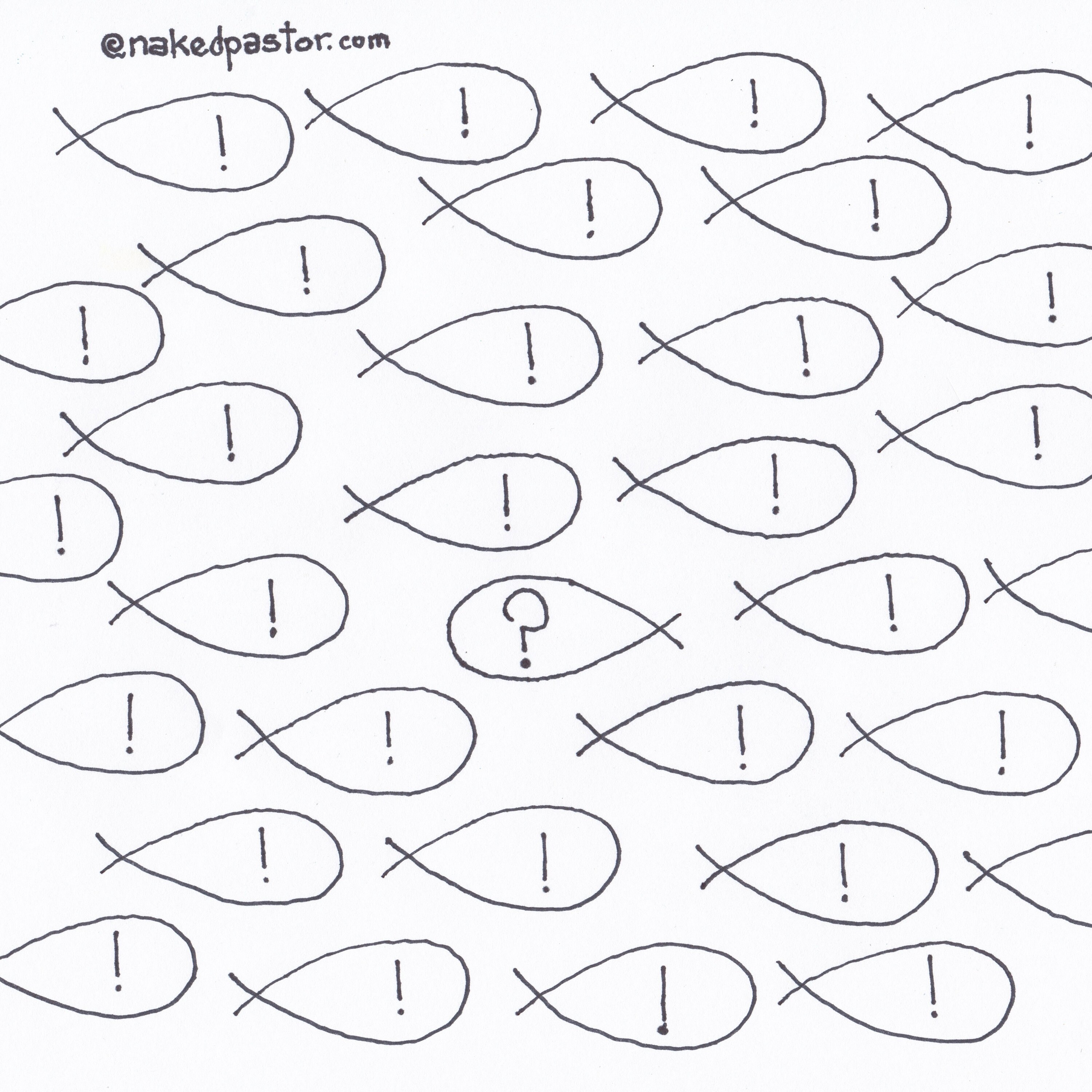 Swimming Fish Art Print: Questioning Conformity, Inspirational Wall Art ...