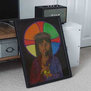 Jesus Neither Printable Christ Portrait God Genderqueer Transgender ...