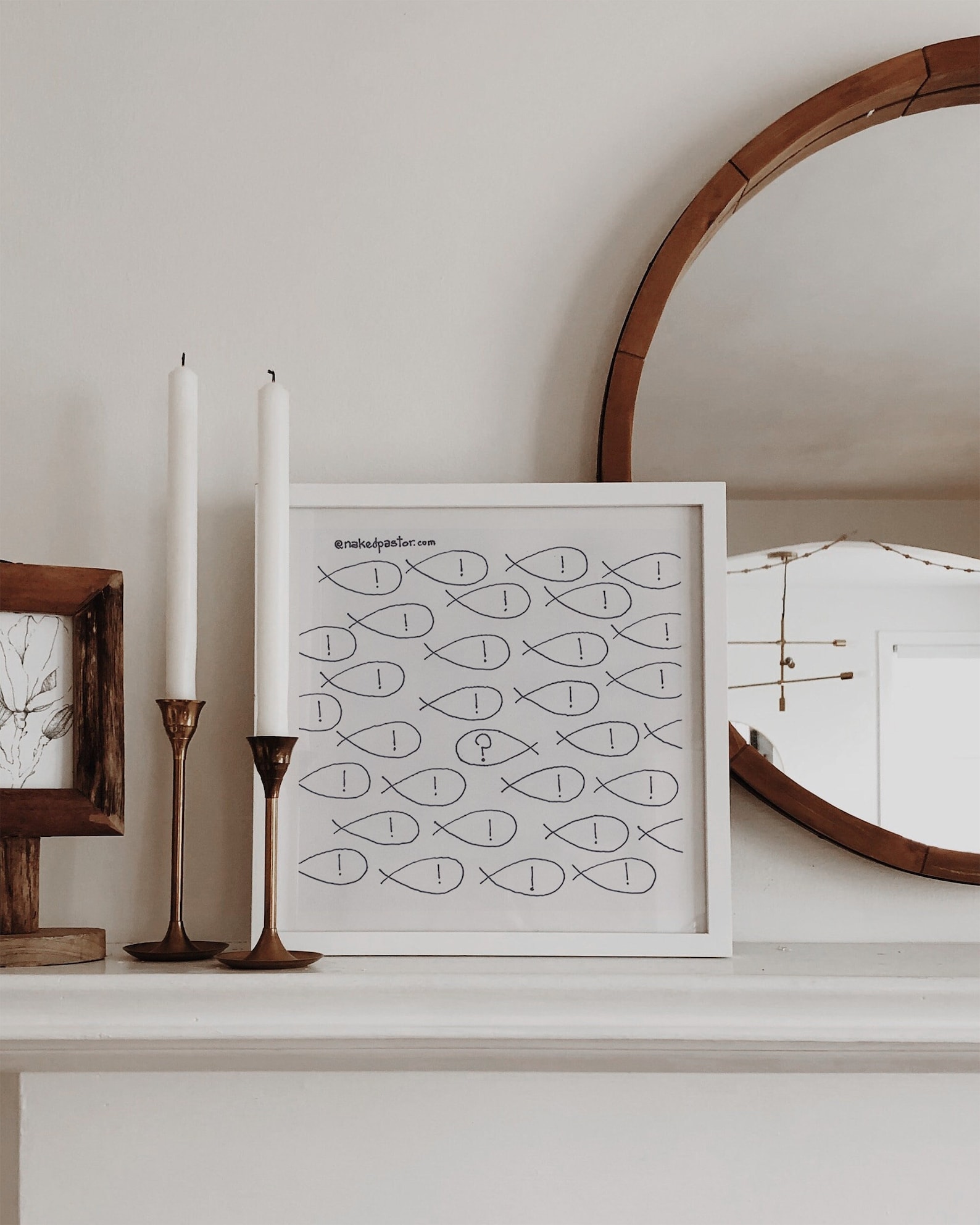 Swimming Fish Art Print: Questioning Conformity, Inspirational Wall Art ...