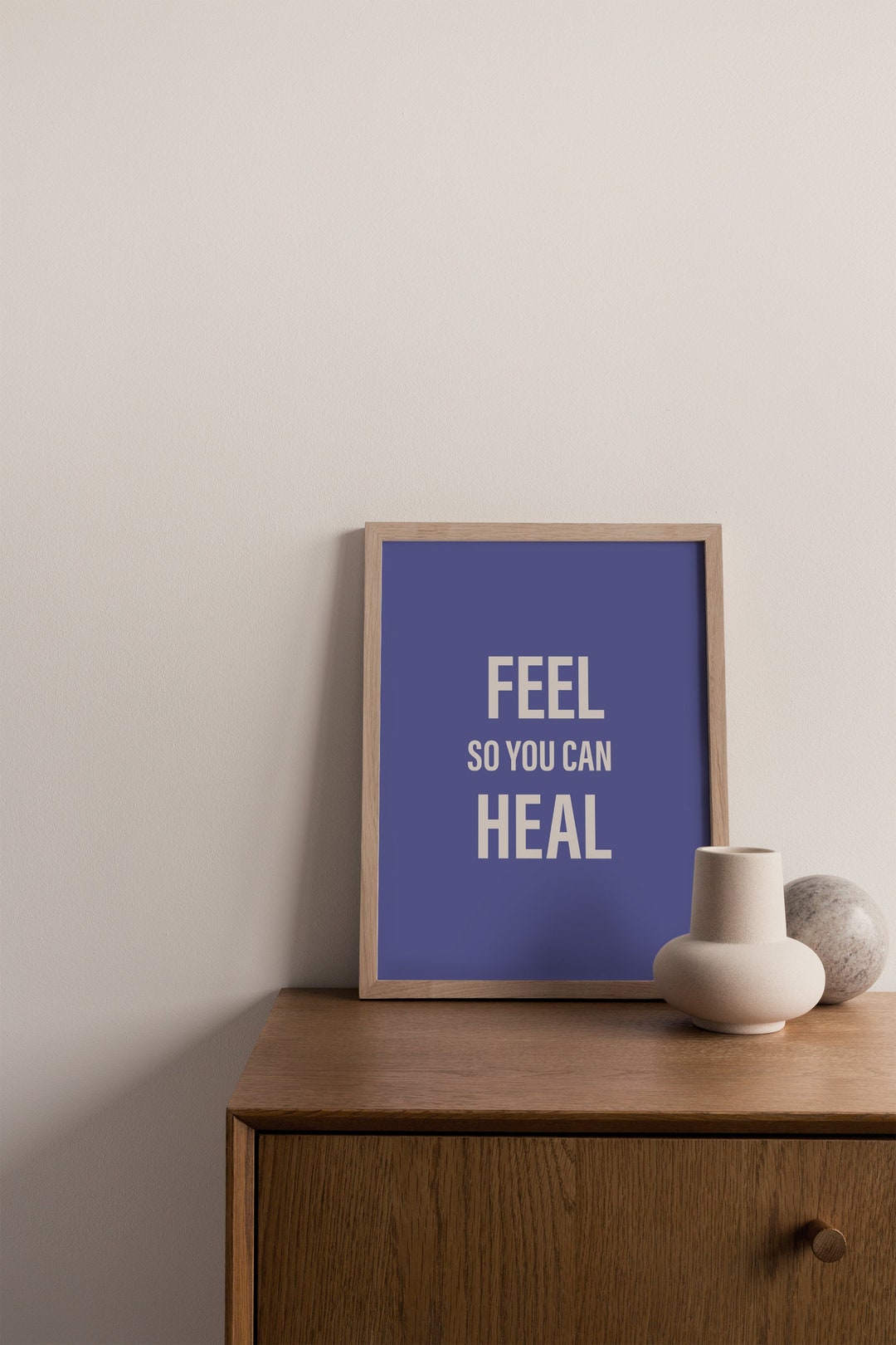 Quote Posters | Feel so You Can Heal Print | Mental Health Art ...