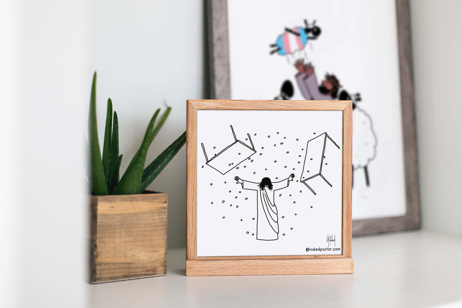 Liberal Christian Poster Leftist Jesus Art Jesus Social | Etsy