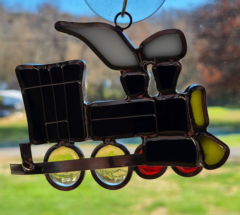 Stained Glass Train Engine Locomotive Suncatcher - Etsy